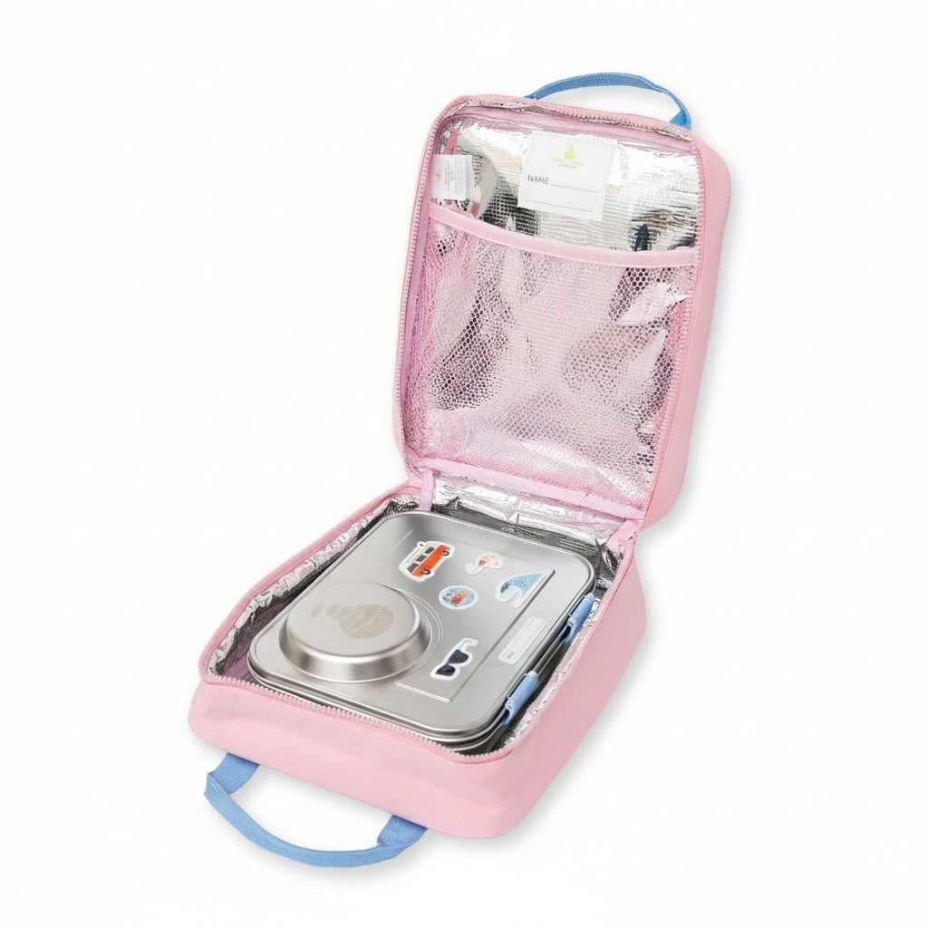 The Hot n Cold Hero Box (Pink) 2.0 - Stainless Steel Lunch Box with In