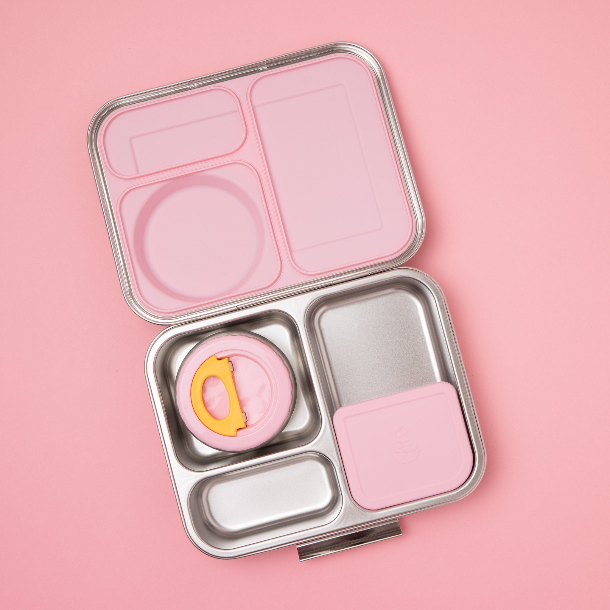 The Hot n Cold Hero Box (Pink) - Stainless Steel Lunch Box with Insula