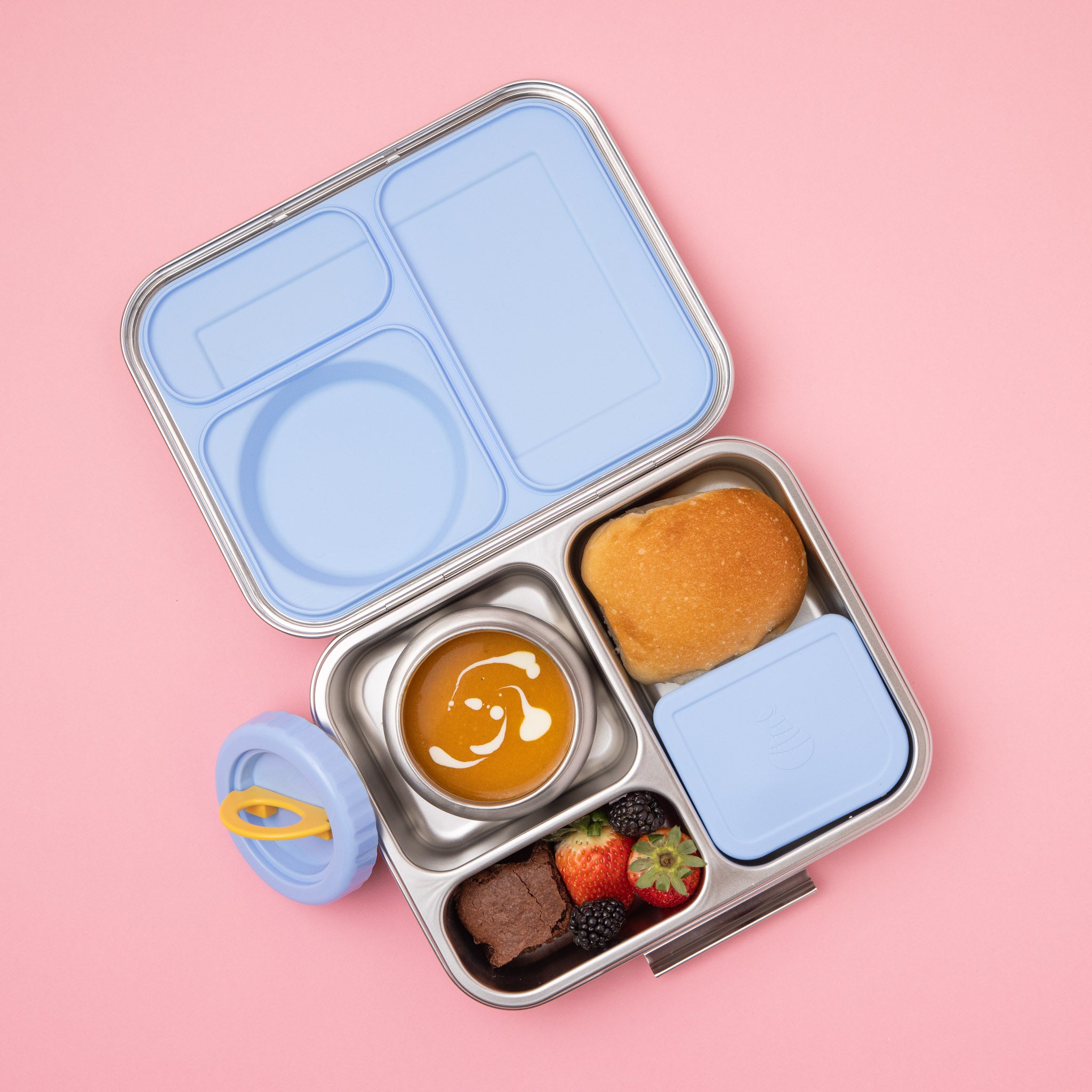 The Hot n Cold Hero Box (Blue) - Stainless Steel Lunch Box with Insula