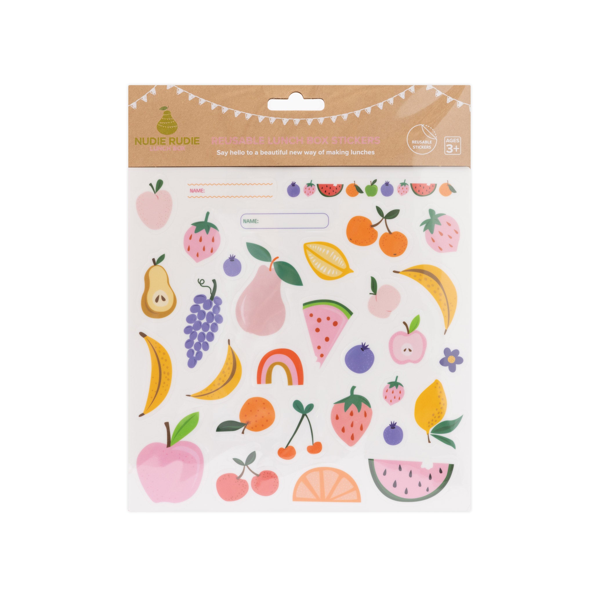 Reusable Lunch Box Stickers - Tutti Fruitti Fun
